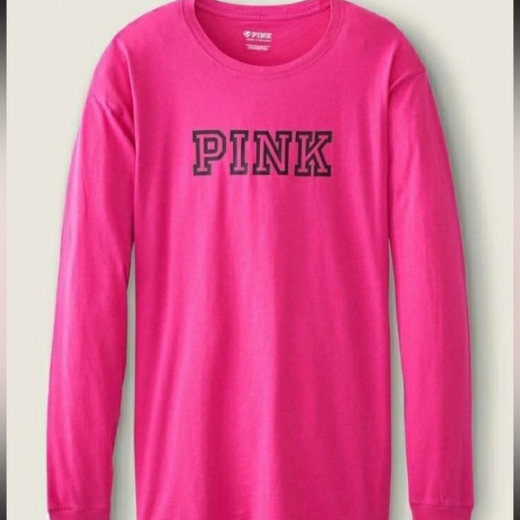 PINK Victoria's Secret | Tops | Vs Pink Everyday Lounge Campus Tee ...
